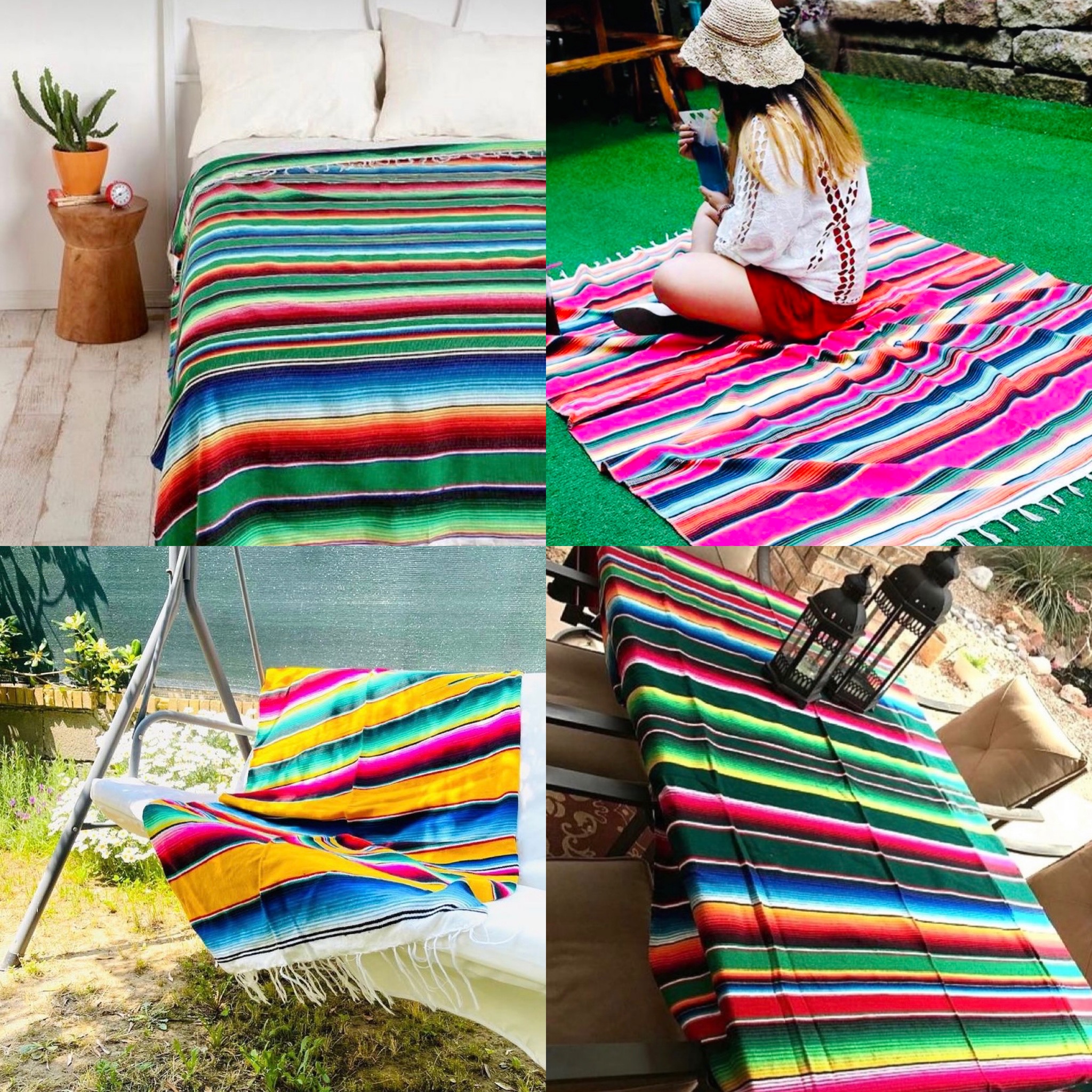 Sarape Saltillo Artesanal Matrimoniale (Queen Size) – ArteFashion Mexico